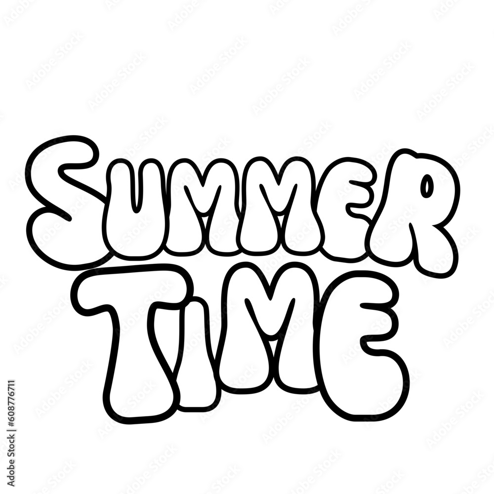 Summer time text, Summer calligraphy, Summer time lettering inscription ...