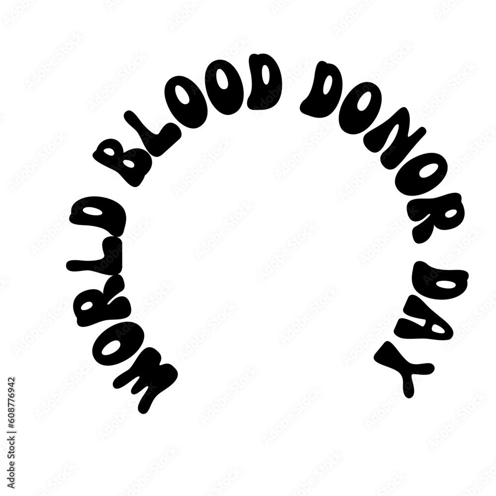 world blood donor day text calligraphy, Blood donor lettering ...