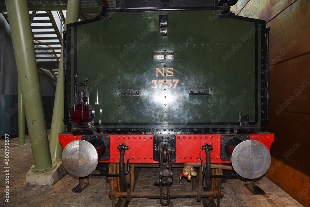 Utrecht, Netherlands. May 2023. Old trains at the railroad museum in ...