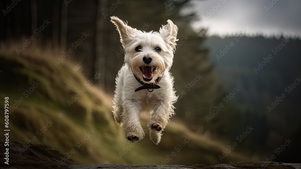 Happy Jumping Puppy