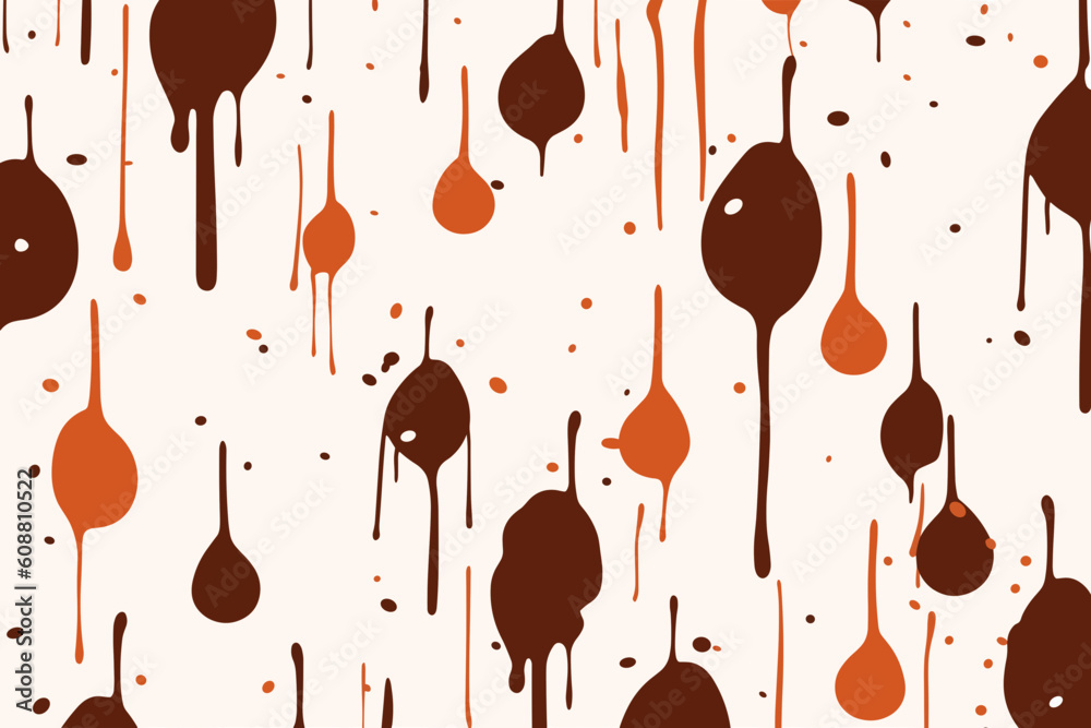 Doodle inspired Chocolate drizzle pattern pattern, cartoon sticker ...