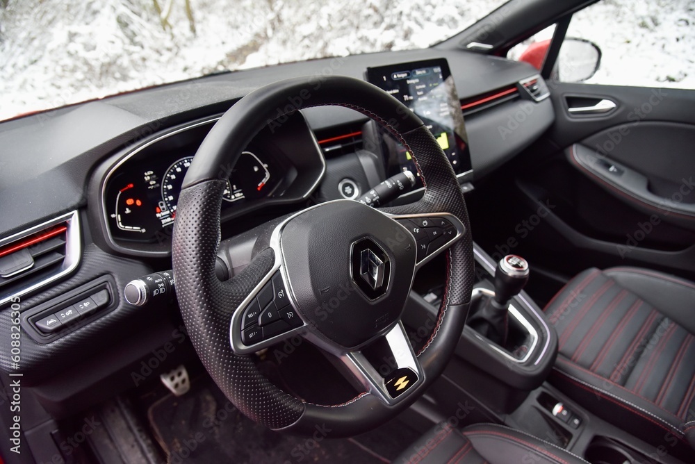 Renault Clio R.S. Line TCe 140. Cabin interior - dashboard. 11-20-2022 ...