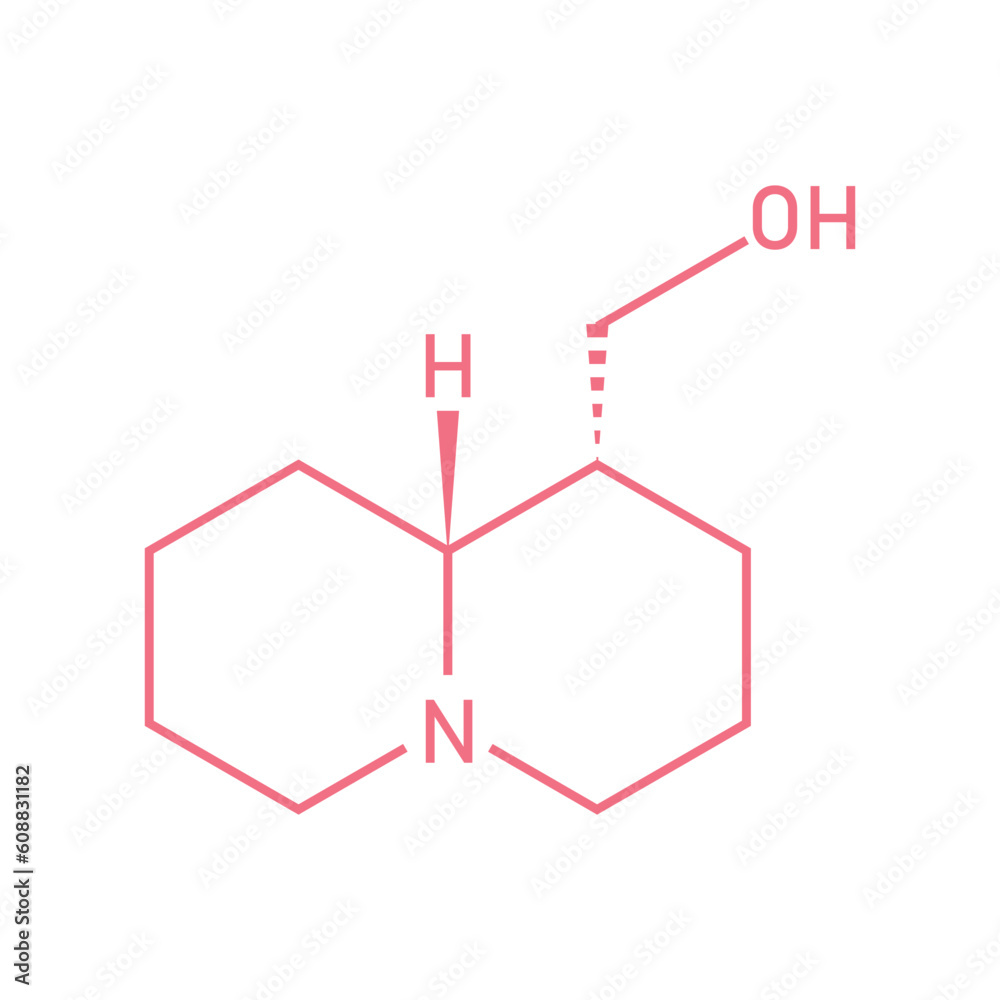 Chemical structure of Lupinine (C10H19NO). Chemical resources for ...