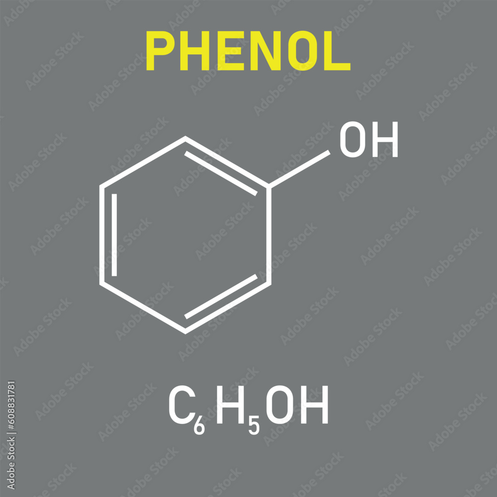 Chemical structure of Phenol (C6H5OH). Chemical resources for teachers ...