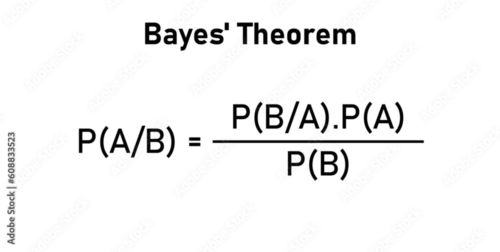 Bayes theorem formula in probability theory. Mathematics resources for ...