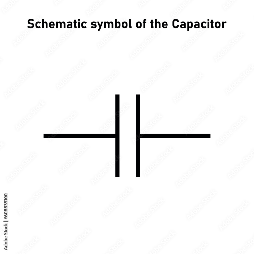 Non-polar capacitor symbol icon in electricity. Physics resources for ...