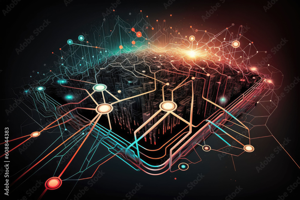 Artificial intelligence big data information flow technology background ...