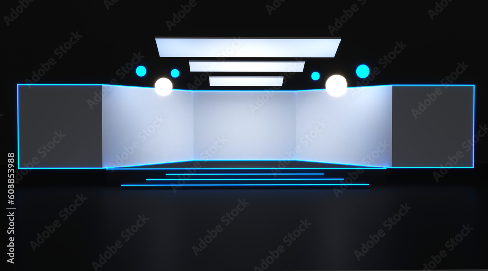 Empty stage design for mockup and corporate identity, display. Platform ...