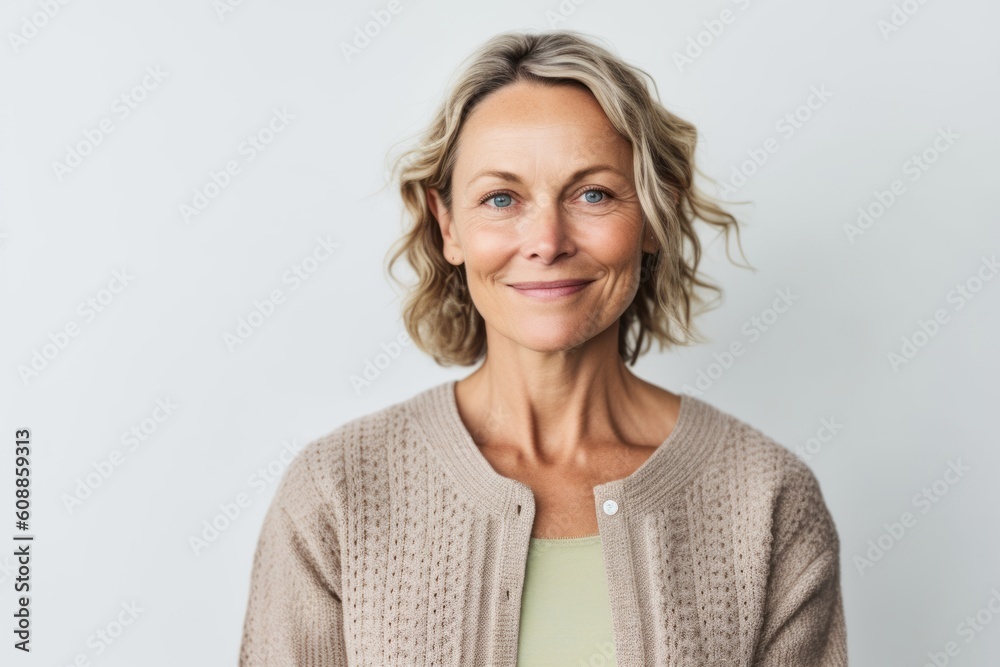 Medium shot portrait photography of a satisfied woman in her 40s that ...