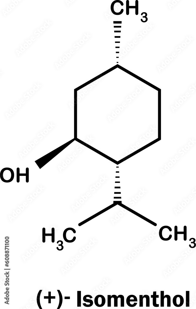 Formula of chemical structure of Menthol .Vector EPS 10. Stock ...