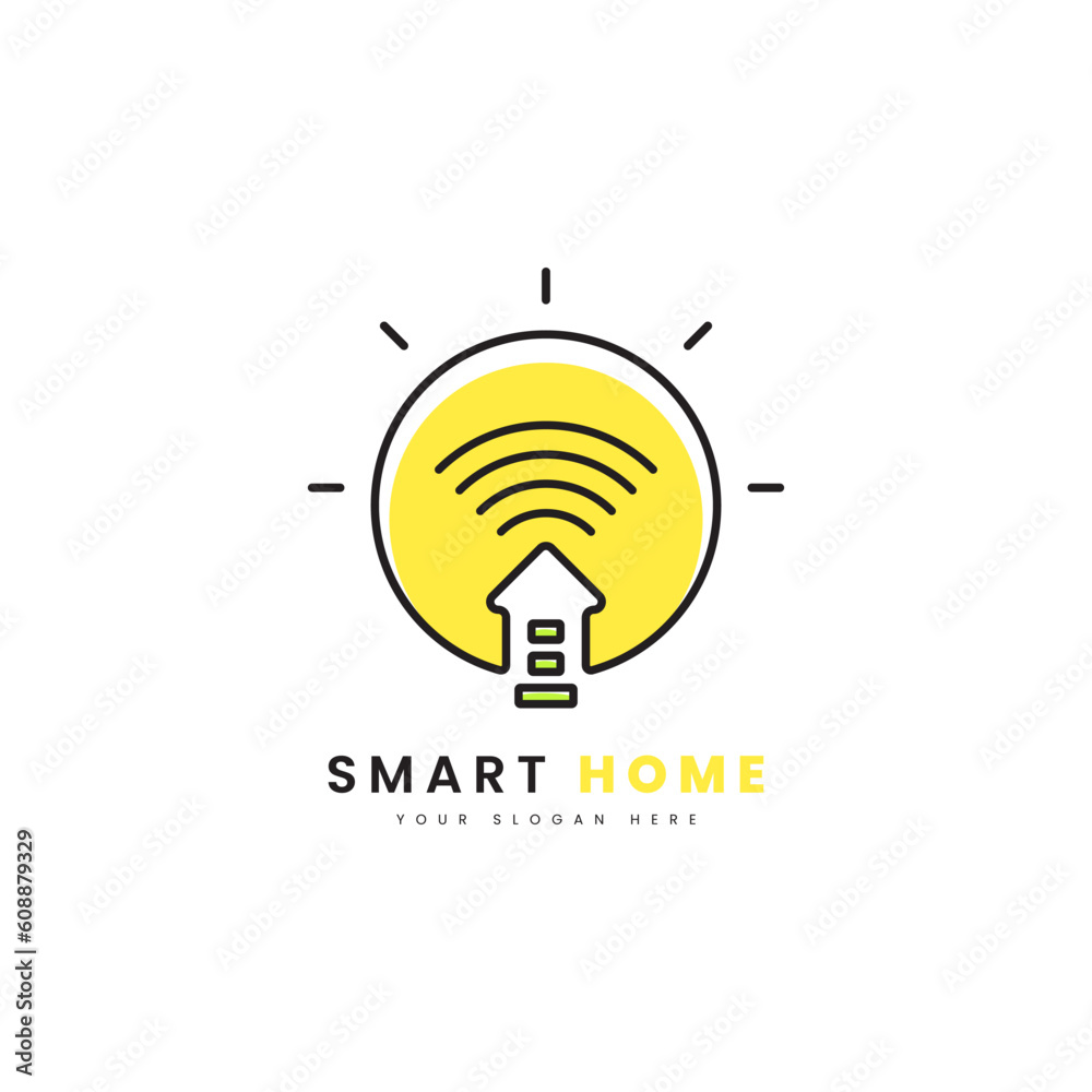 Vetor de Smart home logo. Minimalis home logo, suitable for smart home ...