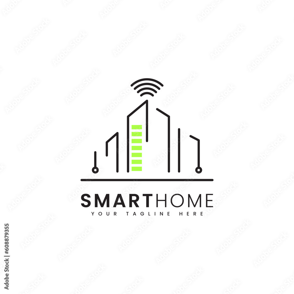 Smart home logo. Home logo, suitable for smart home logos, housing ...