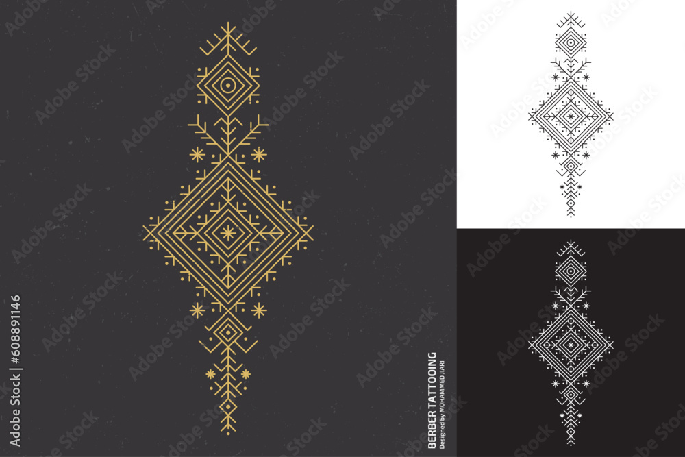 Amazigh berber symbol, tifinagh symbol, berber drawing, north african ...