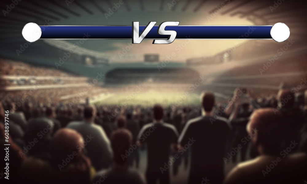 Football scoreboard teams with stadium background. Sport scoreboard ...