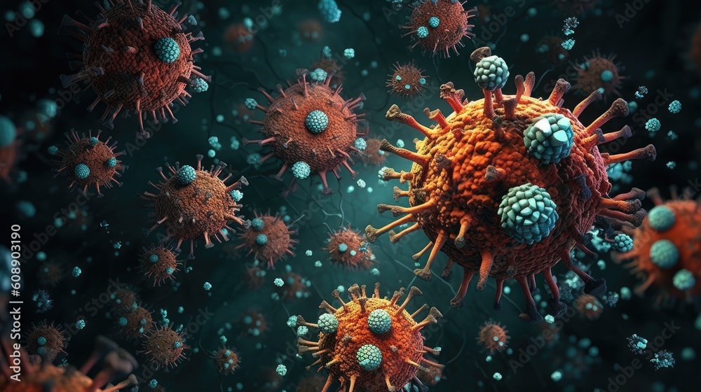 Wallpaper viruses dark scary mistery background. Macro photo ...