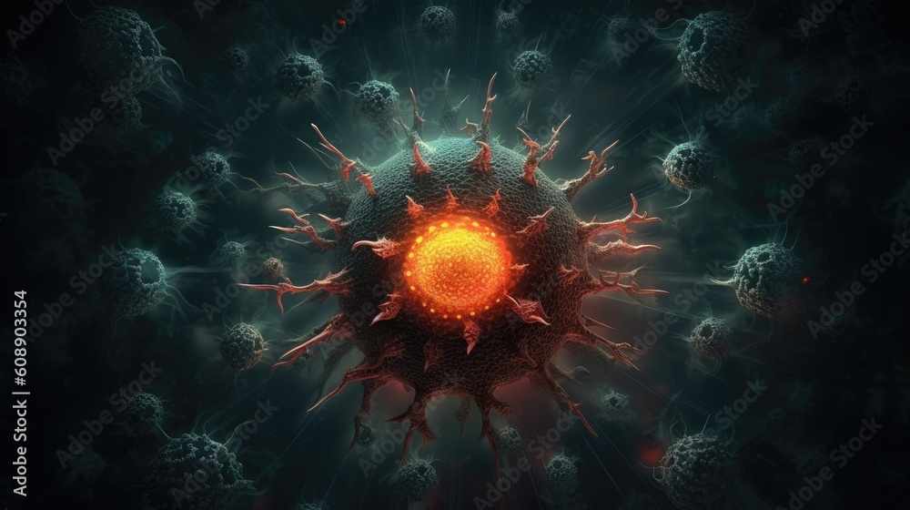 Wallpaper viruses dark scary mistery background. Macro photo ...