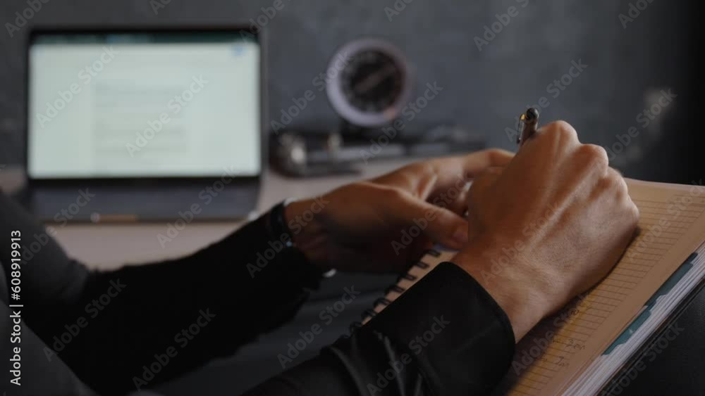 showcases a high-quality close-up shot of a professional man engaged in ...