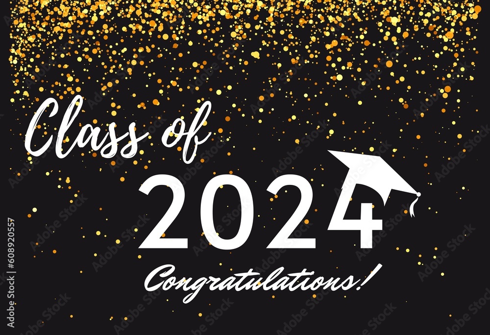 Congratulations graduates class of 2024. Design template for graduation ...