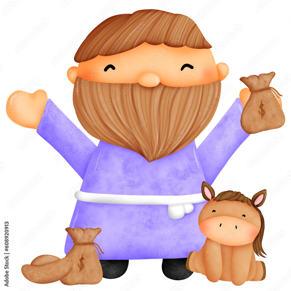 Parable of prodigal son from bible story clipart watercolor.bible foe ...