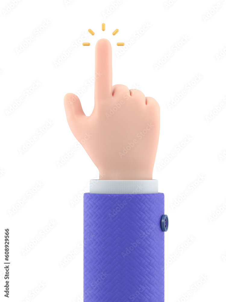 Transparent Backgrounds Mock-up.Cartoon character hand pointing gesture ...