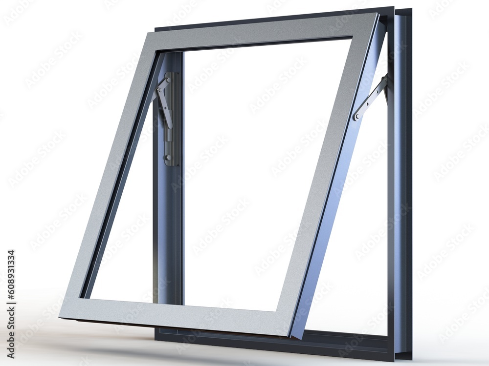 Casement Window- Top Hung 3D model Stock Illustration | Adobe Stock