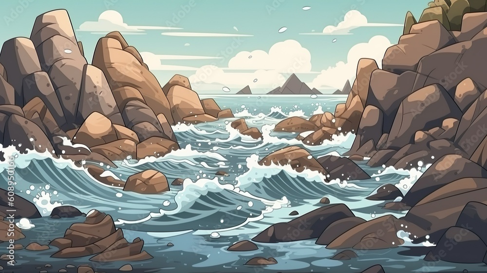 Background stony beach. The peaceful ambiance of a stony beach through ...