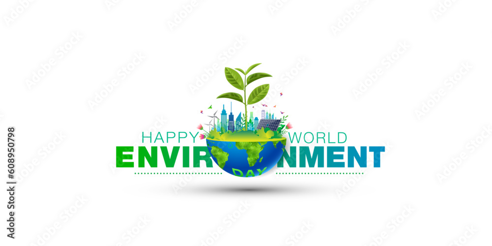 plant Tree save earth. World Environment day. Creative poster design ...