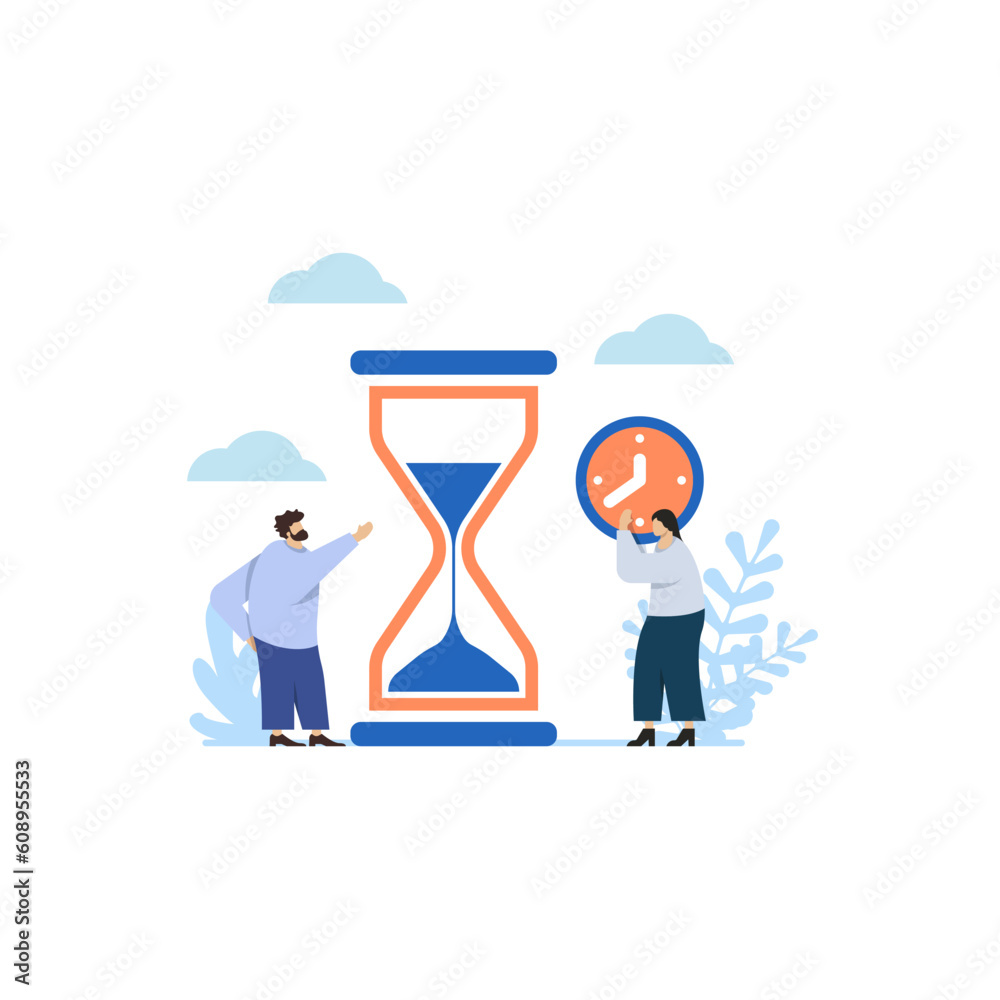 Vector illustration flat design style. time management web page and ...