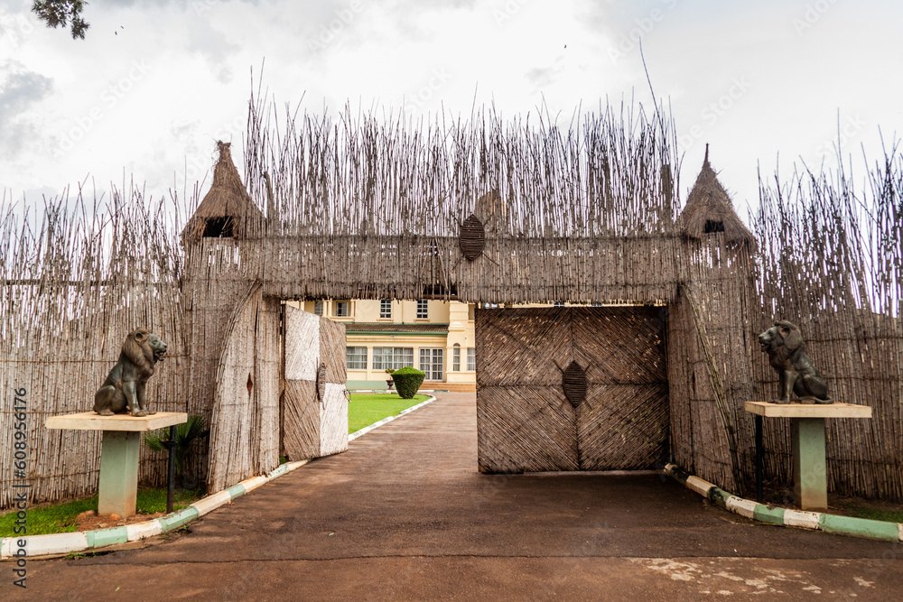Gate of the Royal Palace of the King of Buganda in Kampala, Uganda ...