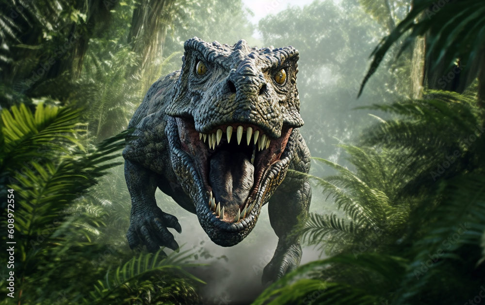 Terranosaurus. T. Rex. Behold a striking illustration of a dinosaur ...