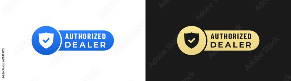 Authorized dealer label or Authorized dealer stamp vector isolated flat ...