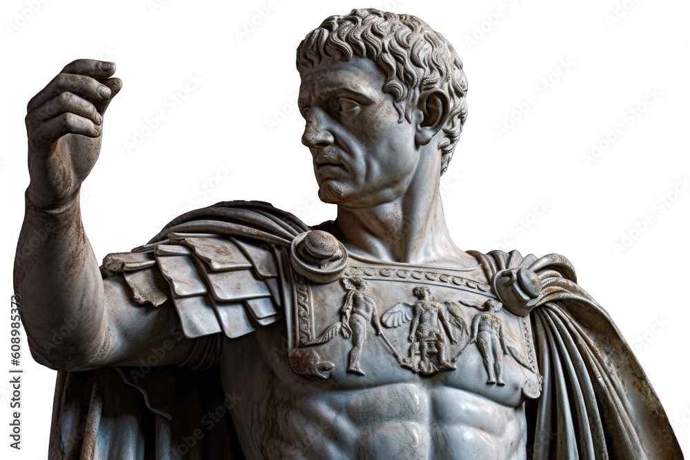 Illustrator of Julius Caesar Statue. Gaius Julius Caesar was a Roman ...