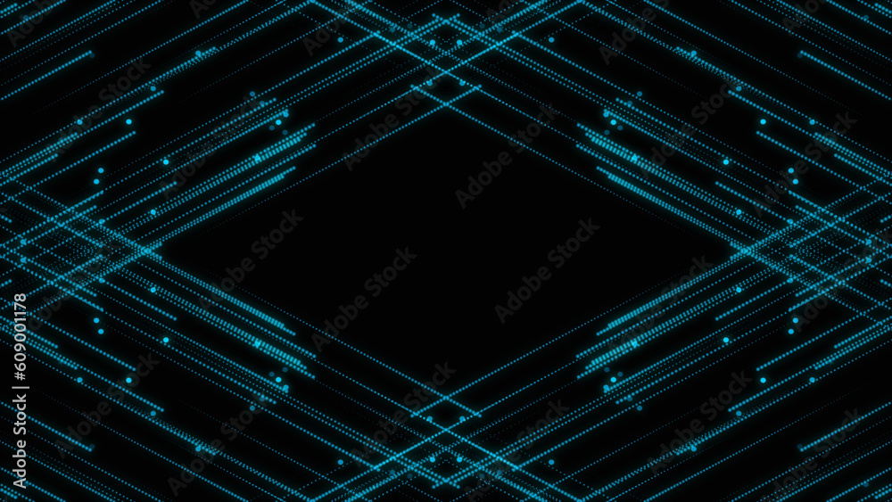 Digital illustrations of futuristic tech grid line and circuit on blue ...