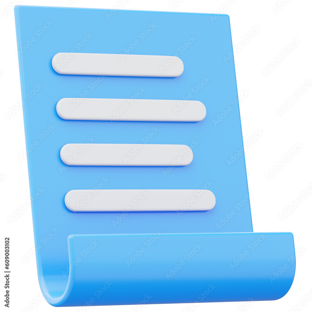 ภาพประกอบสต็อก 3d rendering paper bill transaction receipt payment ...