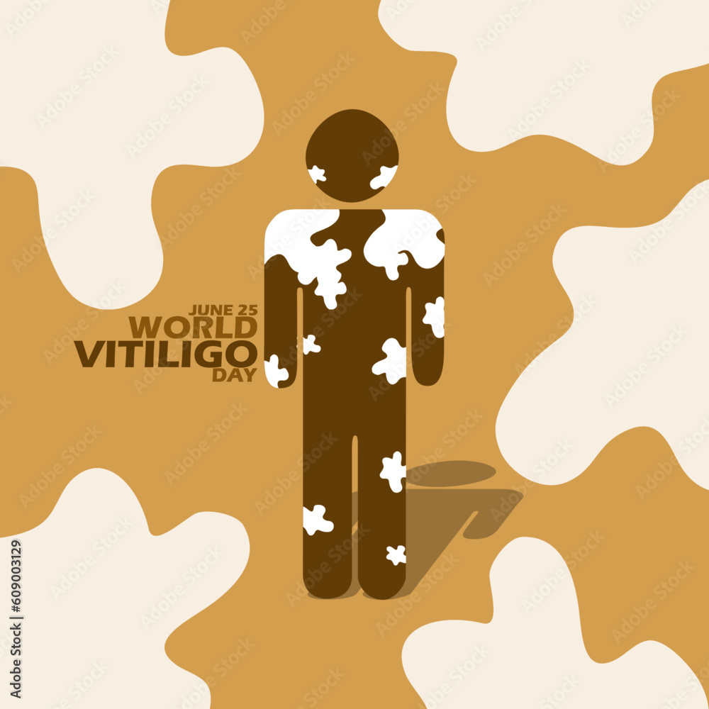 Male symbol icon with white patches on his body due to a disease called ...