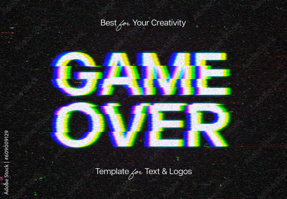 Hacker Text Effect Mockup Stock Template | Adobe Stock