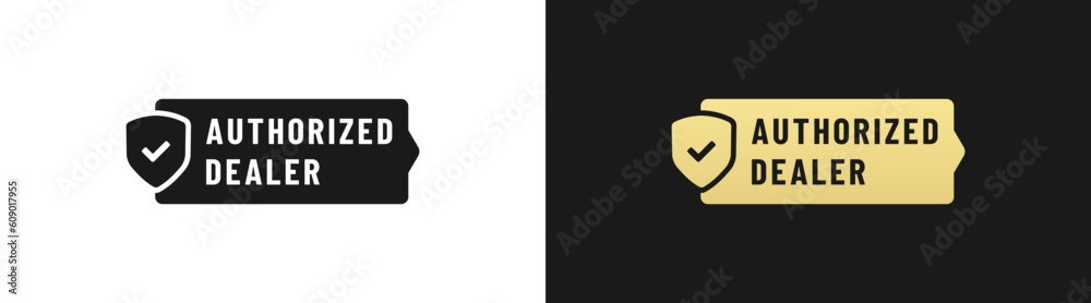Authorized dealer label or Authorized dealer sign vector isolated flat ...