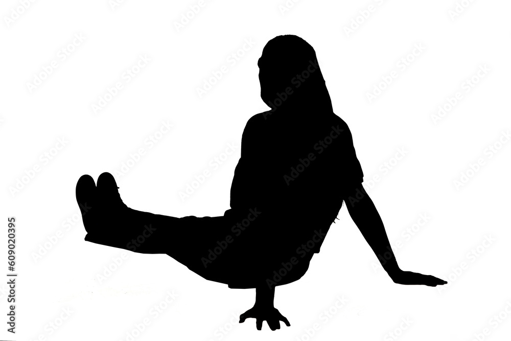 Girl Sitting Back Silhouette
