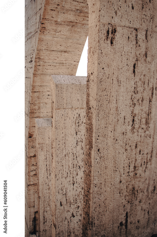 Stone arch and stelae elements modern architecture isolated PNG photo ...