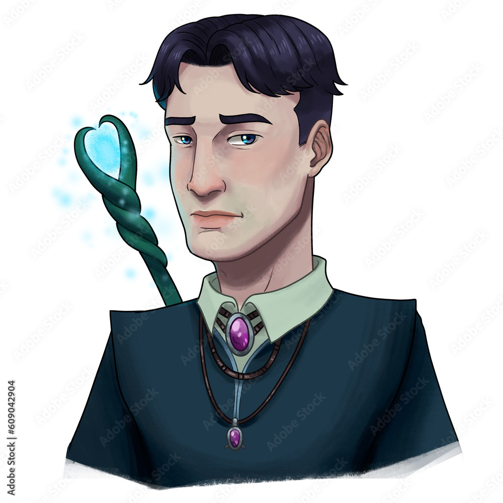 PNG transparent background fantasy character illustration. Male human ...