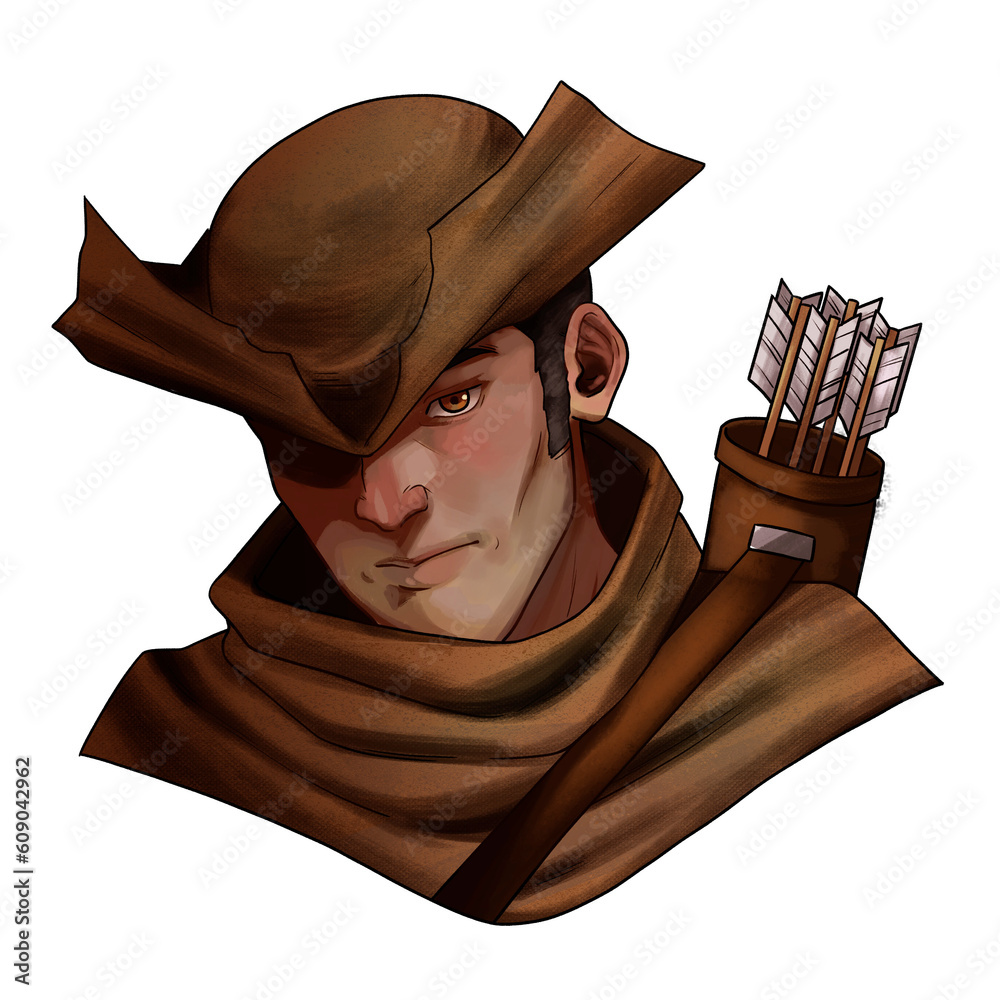 PNG transparent background fantasy character illustration. Male human ...