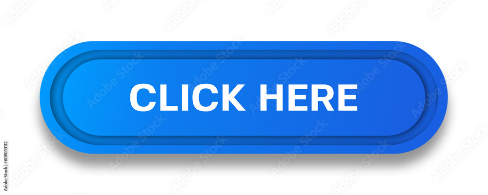 Blue click here button on transparent background. 3d click here push ... Blue click here button on transparent background. 3d click here push ...