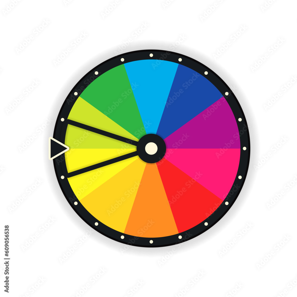 10 section blank wheel of fortune icon. Clipart image isolated on white ...