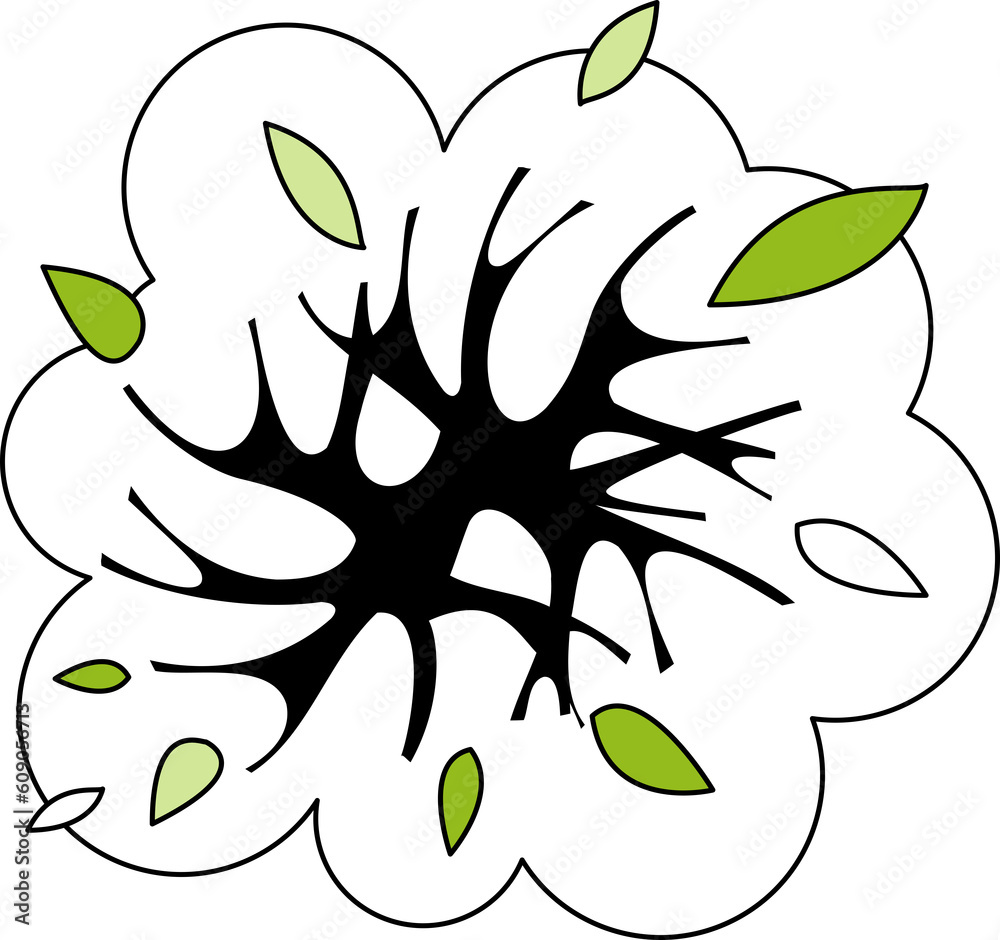 Tree or plant top view for landscape design. Icon colored tree for ...