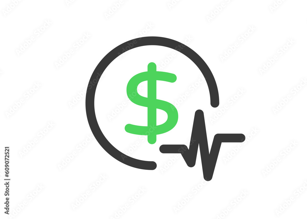 Healthcare costs icon. Clipart image isolated on white background ...