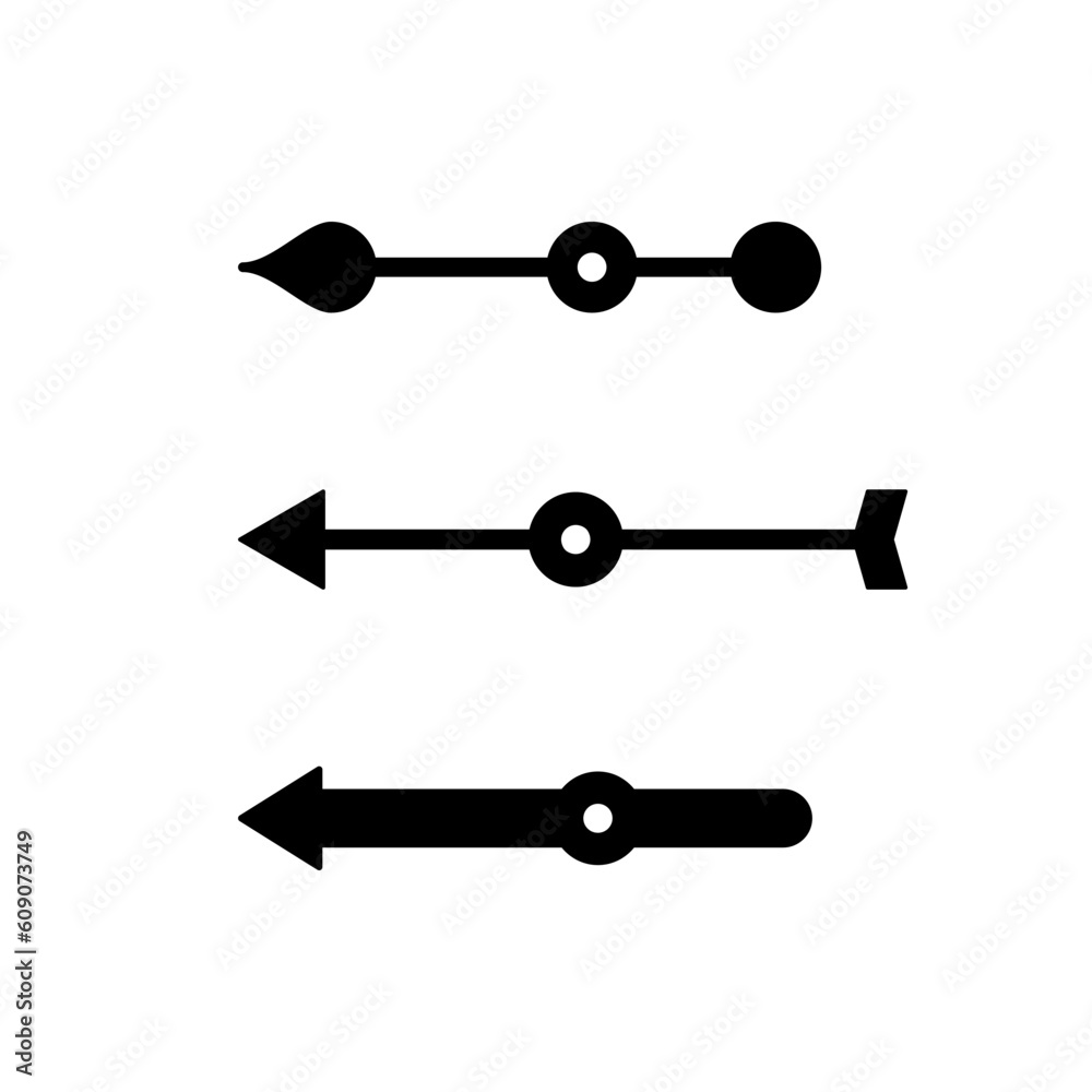 Game spinner arrow icon set. Clipart image isolated on white background ...