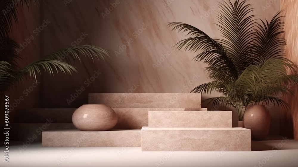 Abstract background scene of podium for display product for ...