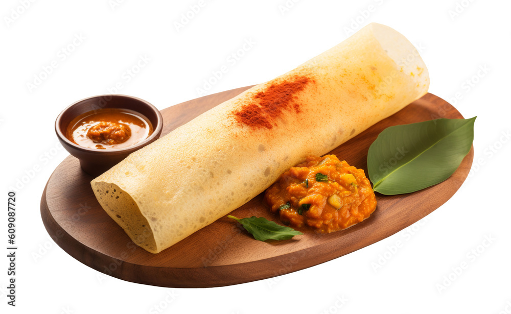 Dosa on transparent background. Generatie AI. Stock Illustration ...