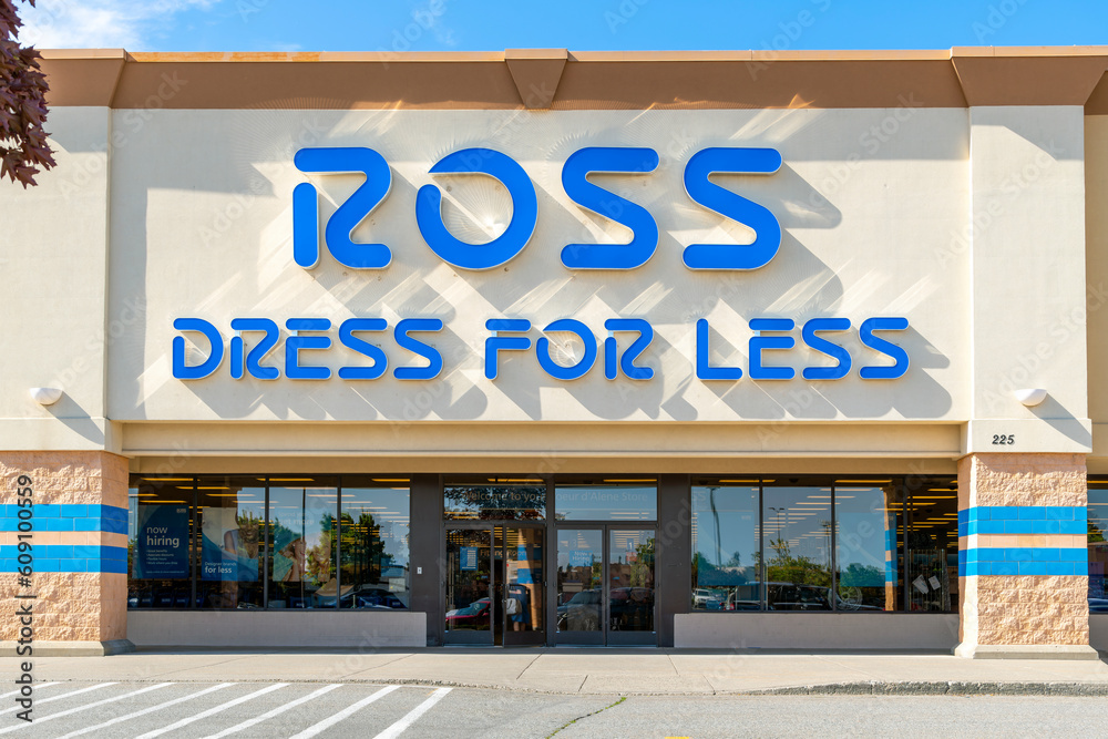 General view of the entrance and facade of a Ross Dress For Less, an ...