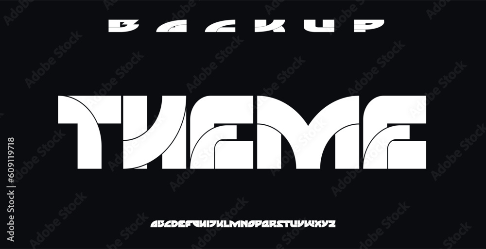 Theme Abstract Fashion Best font alphabet. Minimal modern urban fonts ...